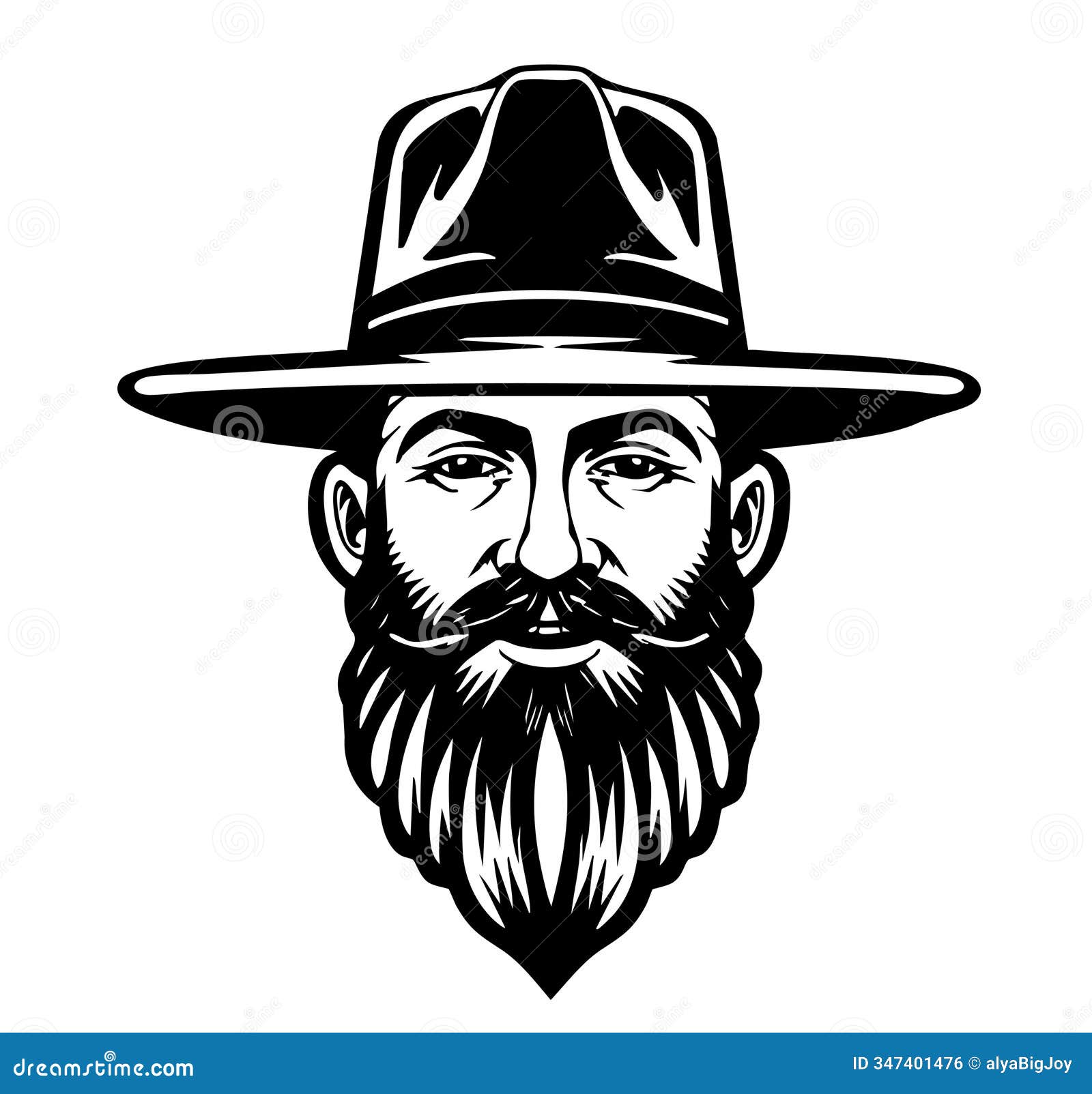 Vector Drawing. Jewish Man Face Stock Illustration - Illustration of ...