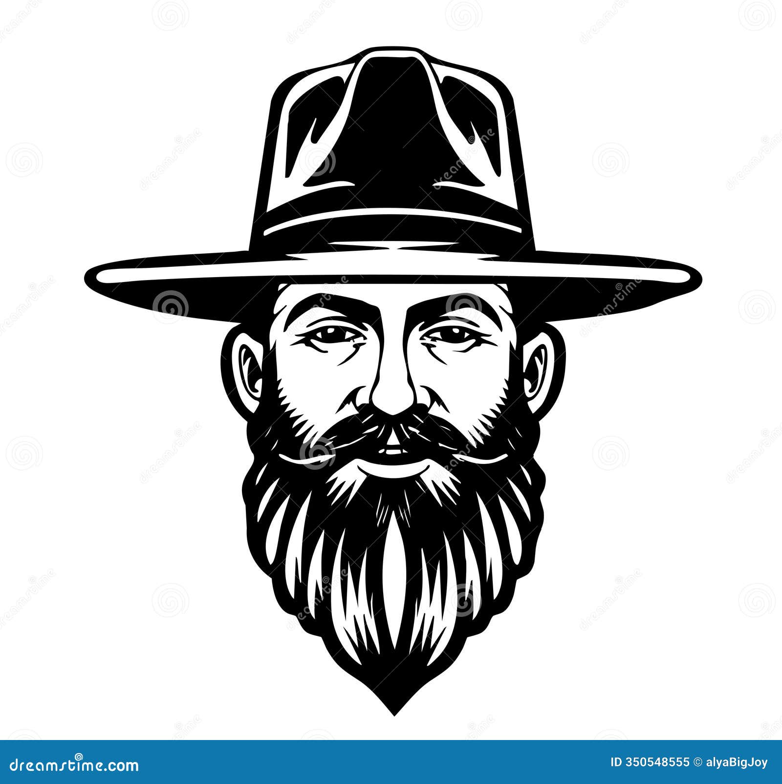 Vector Drawing. Jewish Man Face Stock Illustration - Illustration of ...