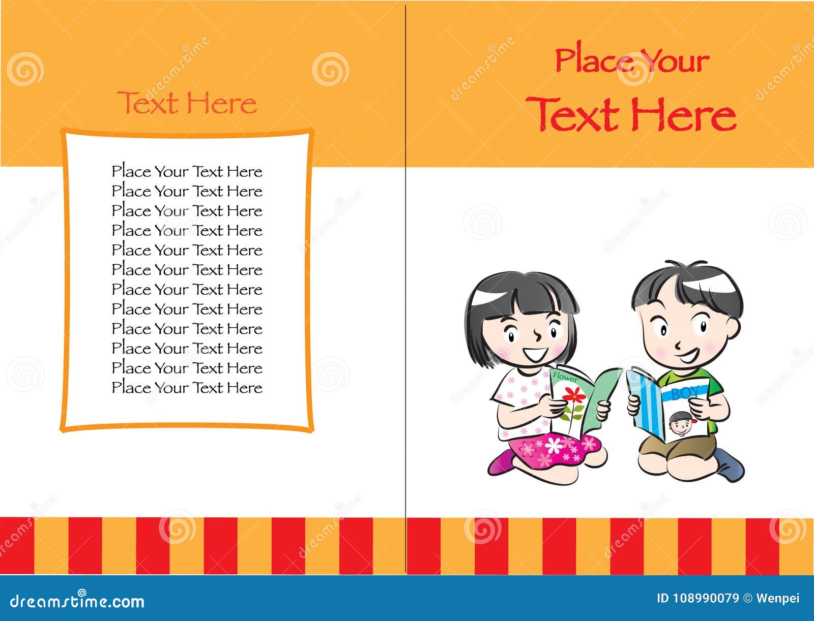 Vector Drawing Kids Book Cover Stock Illustration - Illustration of ...