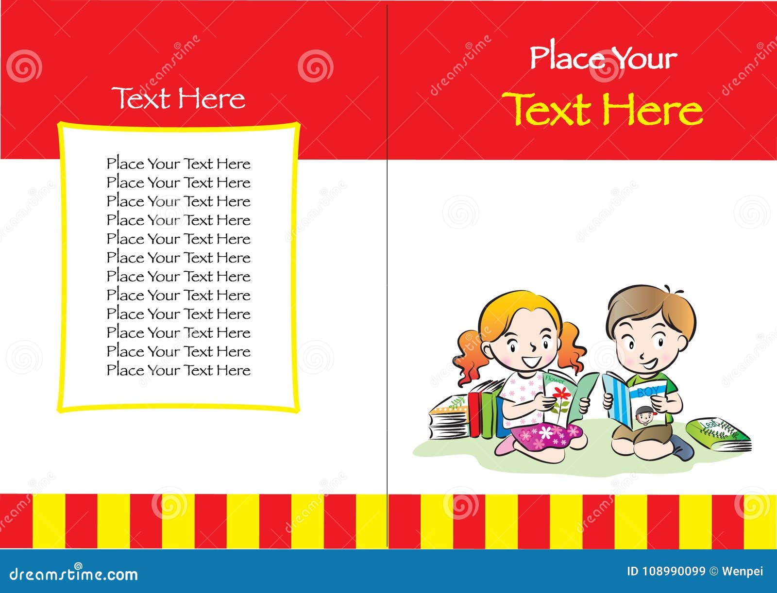 Vector Drawing Kids Book Cover Stock Vector - Illustration of education ...