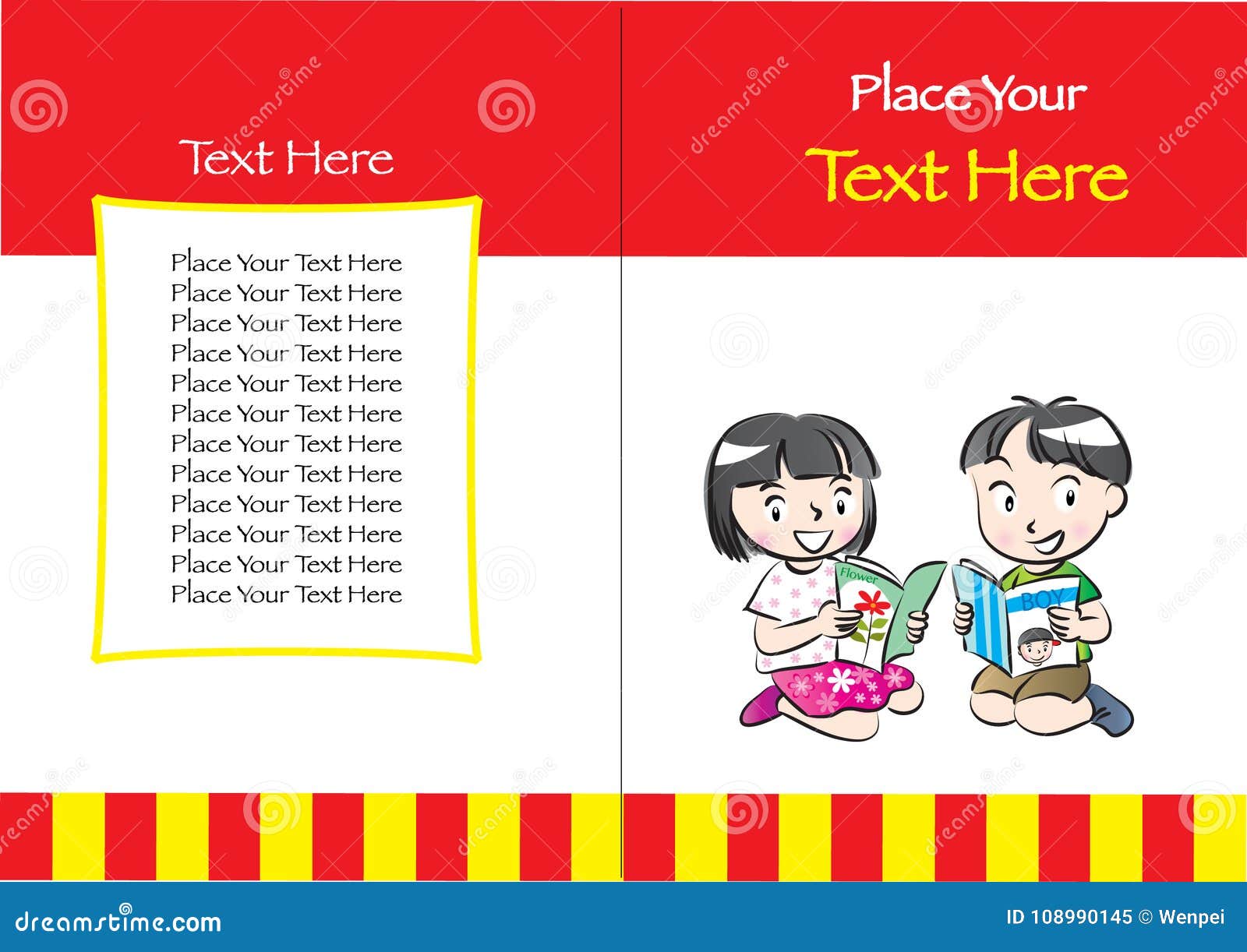 Vector Drawing Kids Book Cover Stock Illustration - Illustration of ...