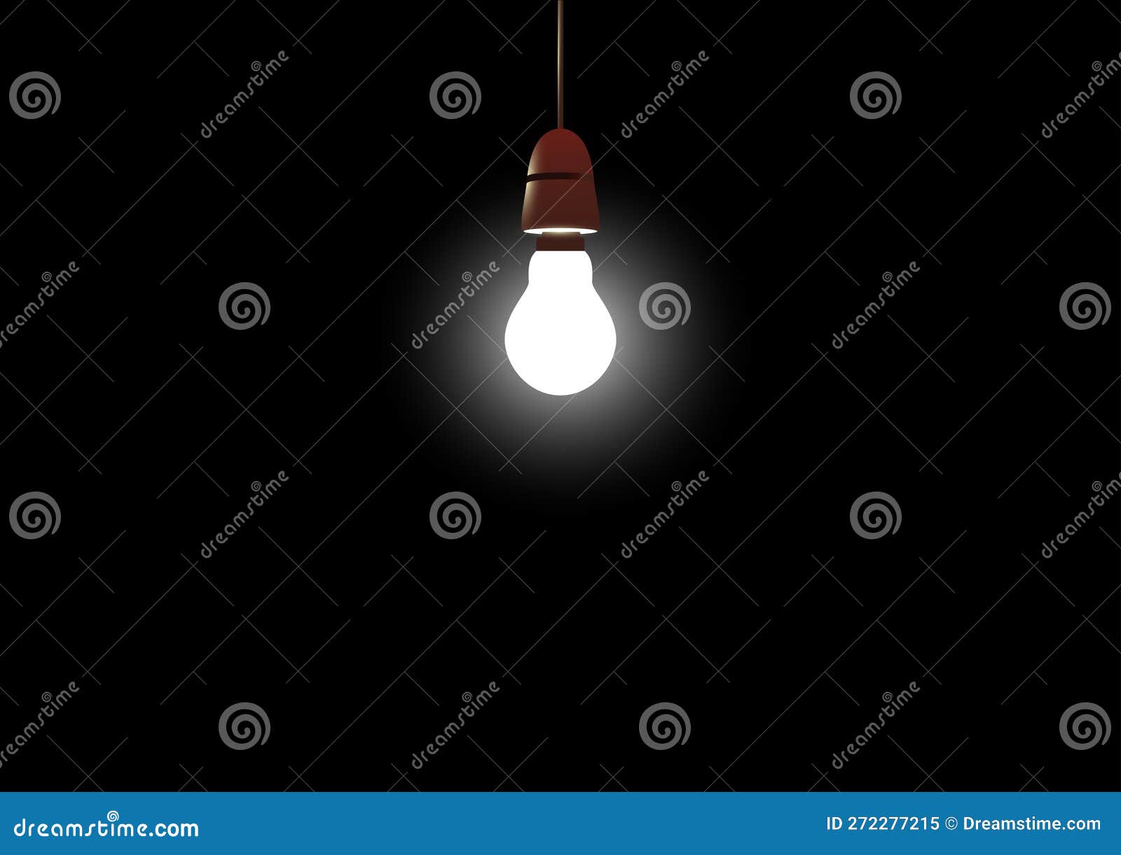 Lamp glowing in the dark stock vector. Illustration of electric - 272277215
