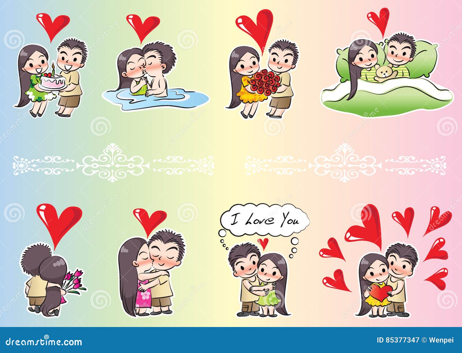 Vector drawing lover stock illustration. Illustration of night - 85377347