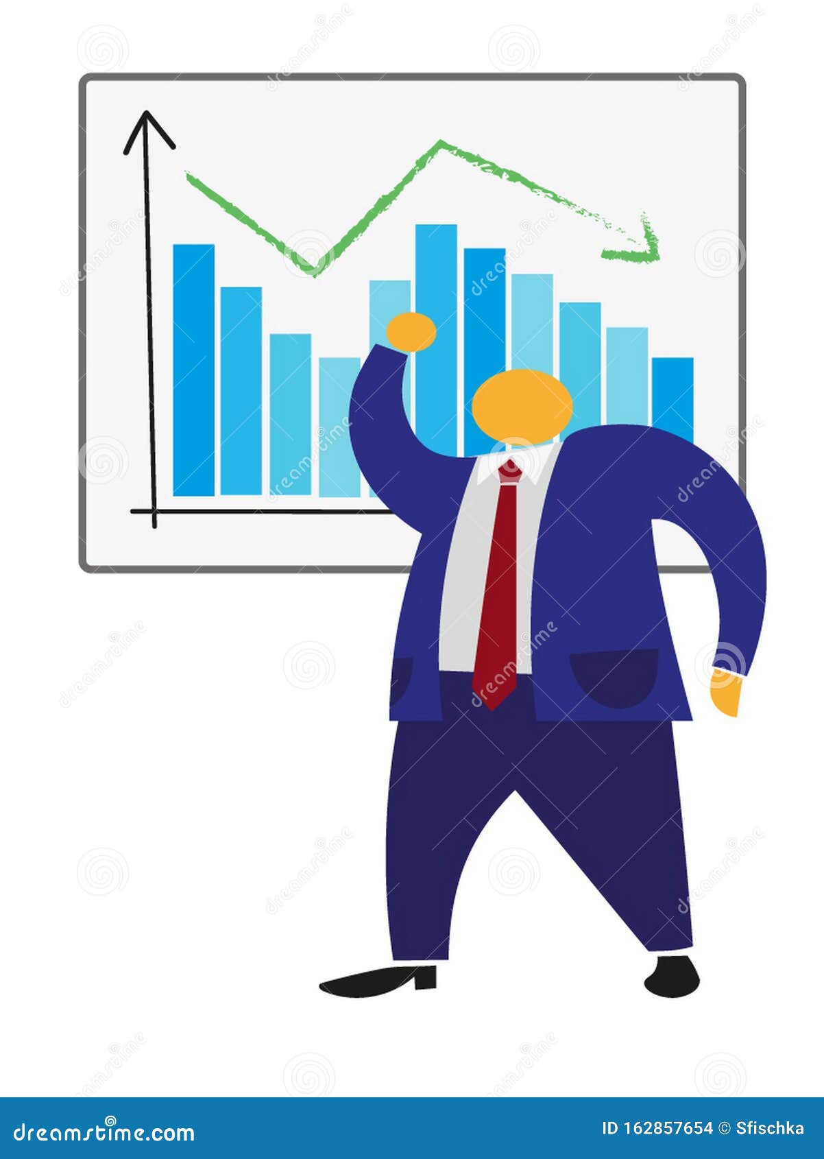 Man and presentation stock vector. Illustration of drawing - 162857654