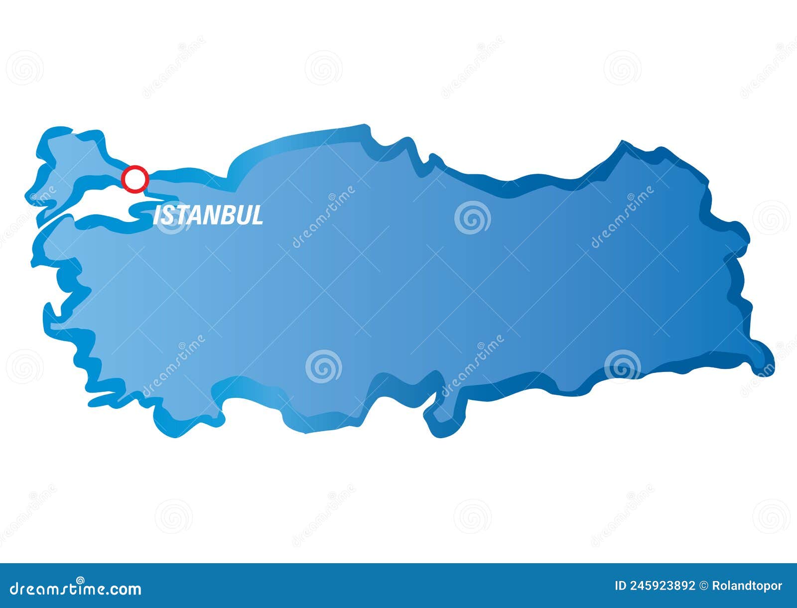 Vector Drawing Map of Turkey and Istanbul Stock Vector - Illustration ...