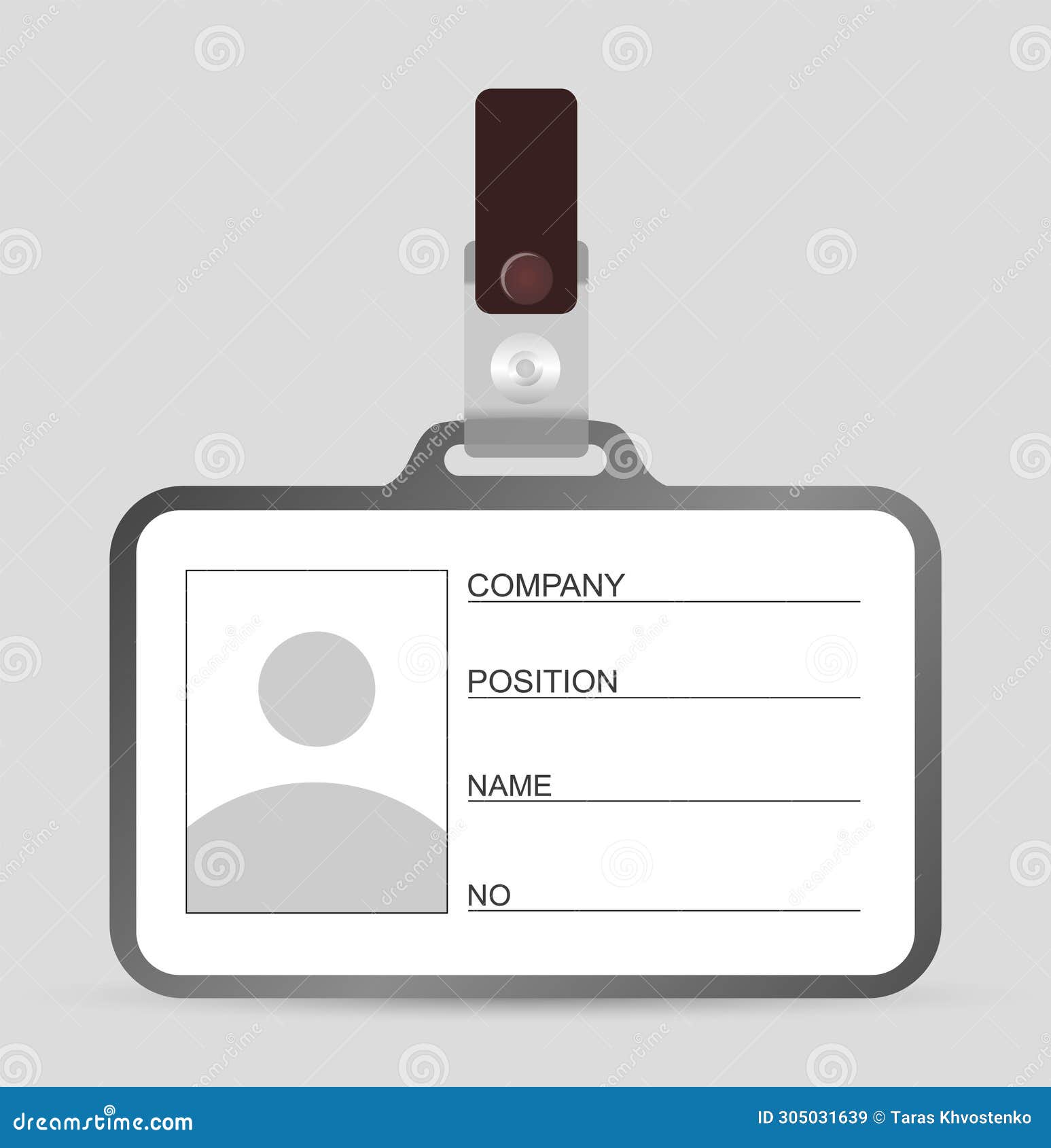 Badge Pass Id Card In Flat Style Vector Illustration | CartoonDealer ...