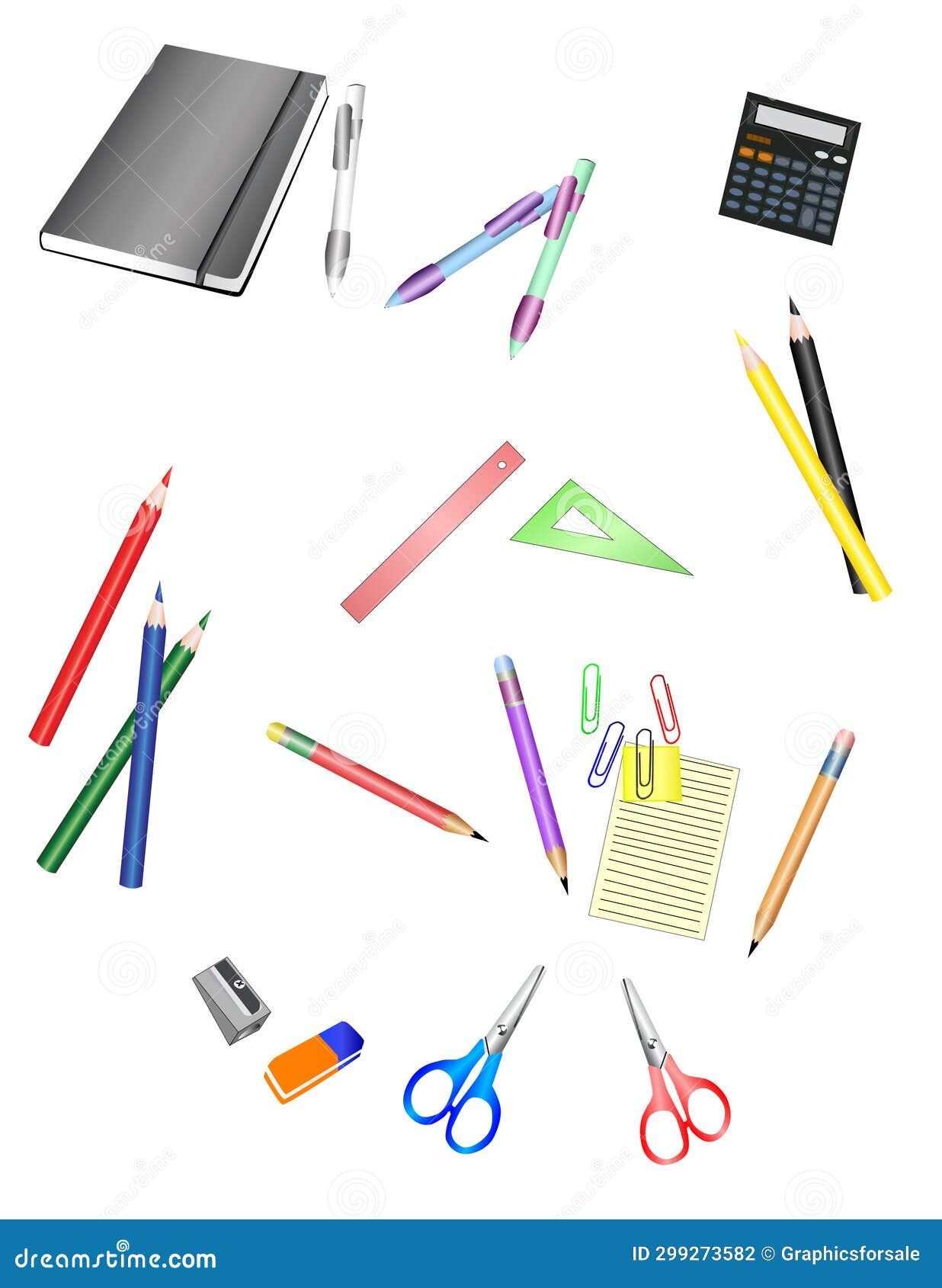 Various Office Tools Set Vector Illustration Stock Vector ...