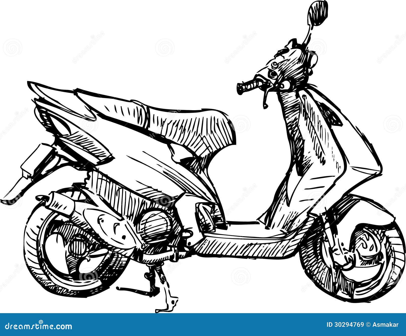 Motorbike stock vector. Illustration of speed, bicycle - 30294769