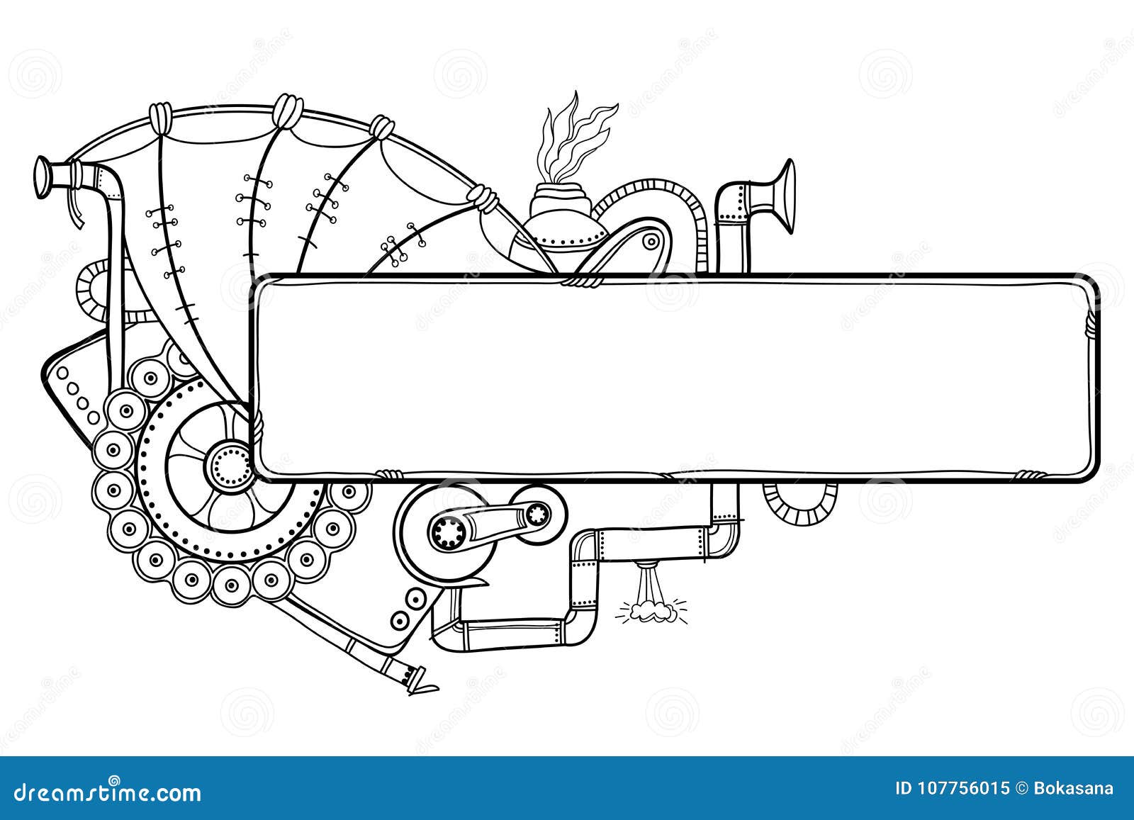 Outline Mechanical Robotic Arm With Gripper Isolated On White. Vector ...