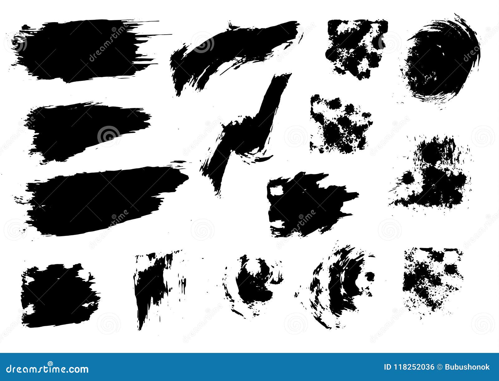 Vector Drawing Paints. Strips, Grunge Prints Stock Vector ...