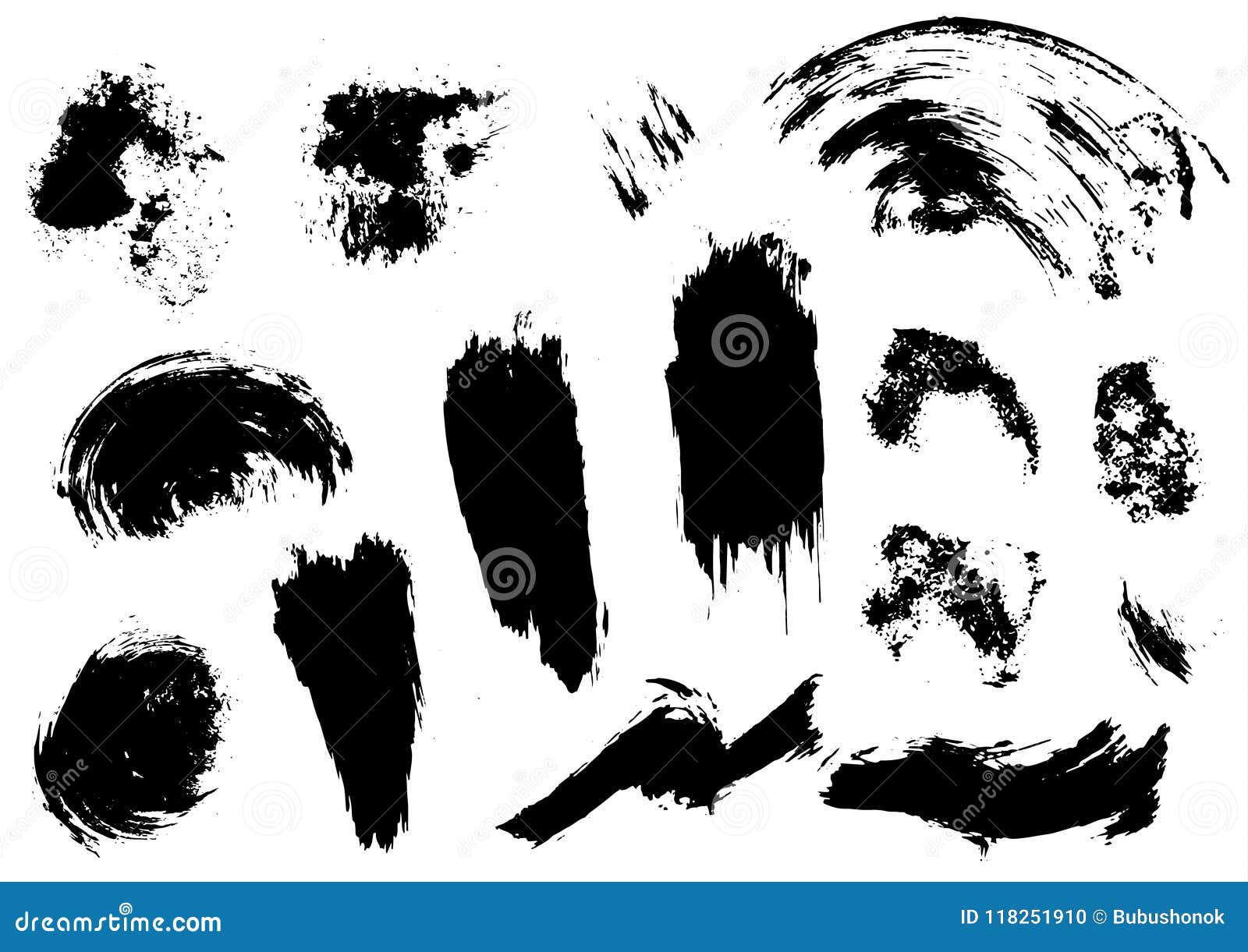 Vector Drawing Paints. Strips, Grunge Prints Stock Vector ...