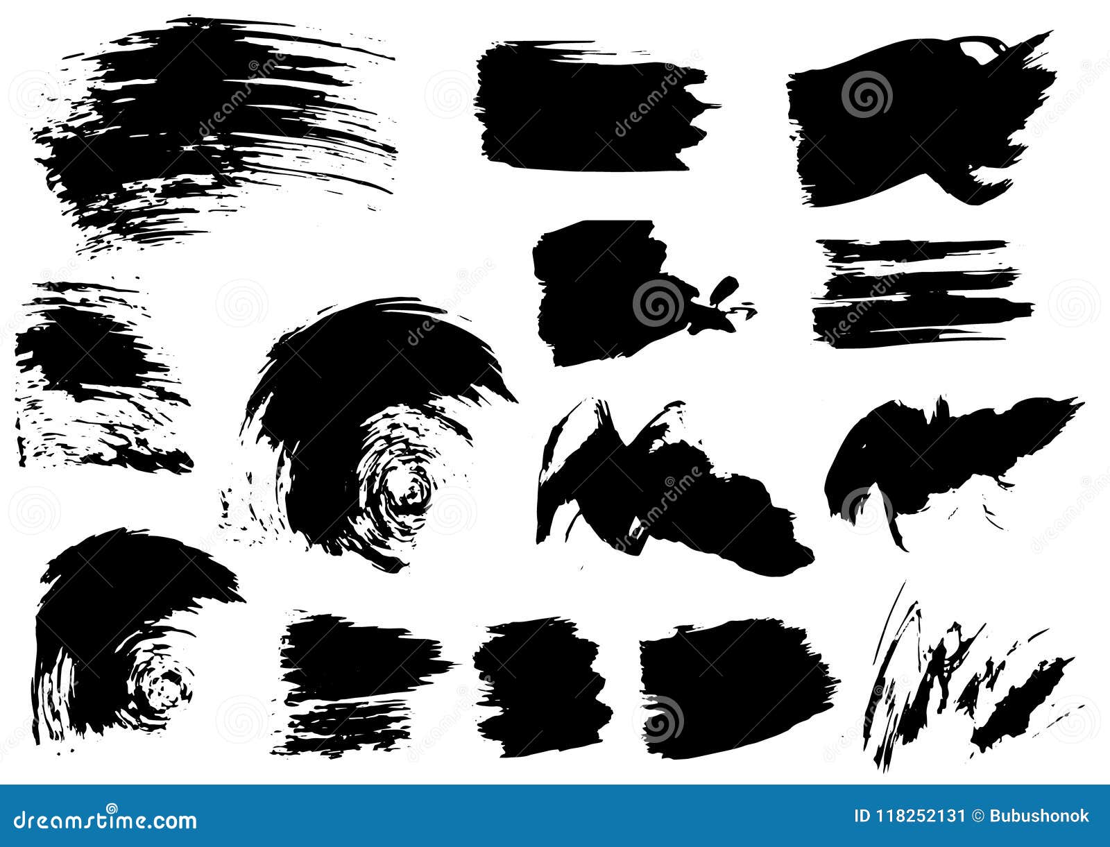 Vector Drawing Paints. Strips, Grunge Prints Stock Vector ...