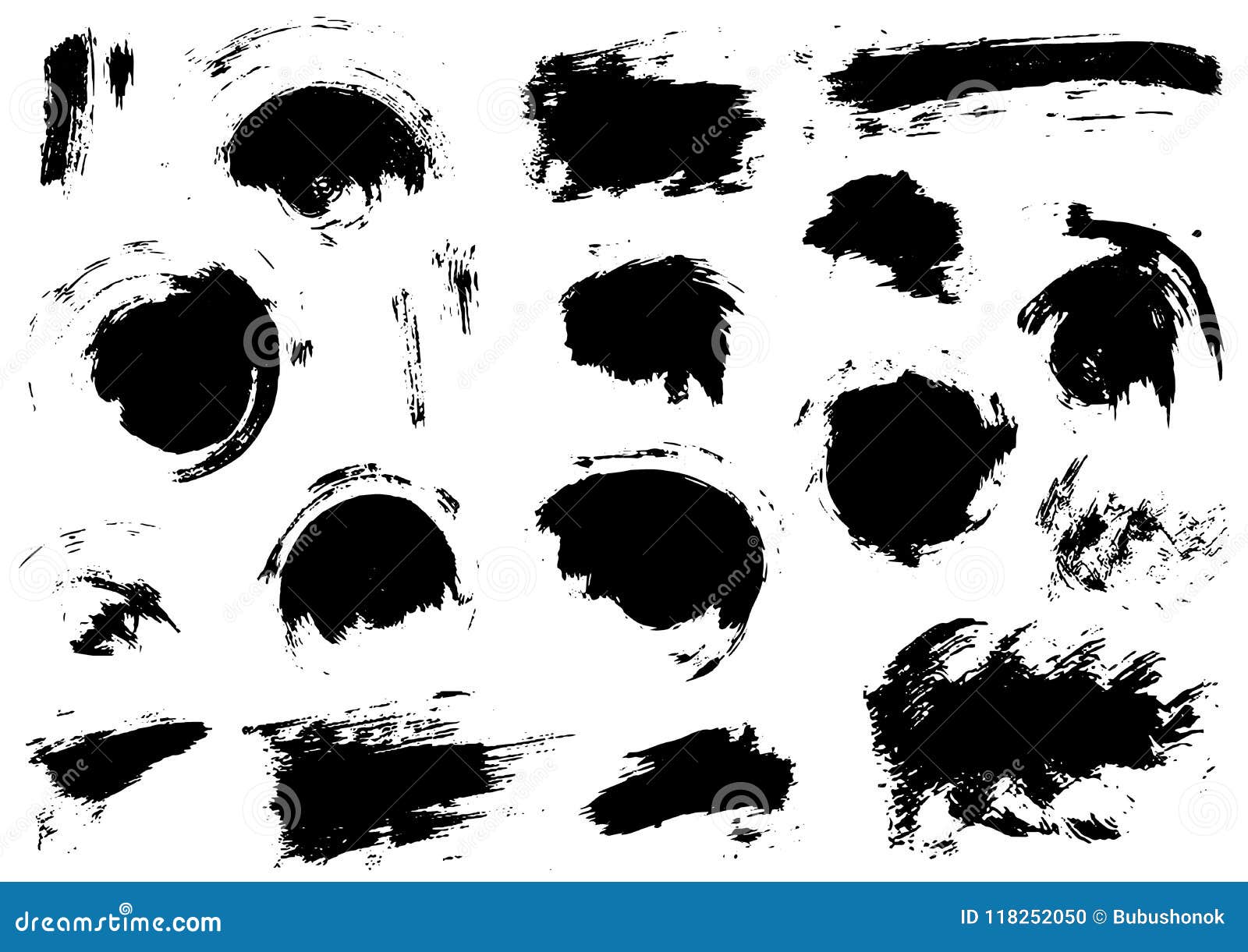 Vector Drawing Paints. Strips, Grunge Prints Stock Vector ...
