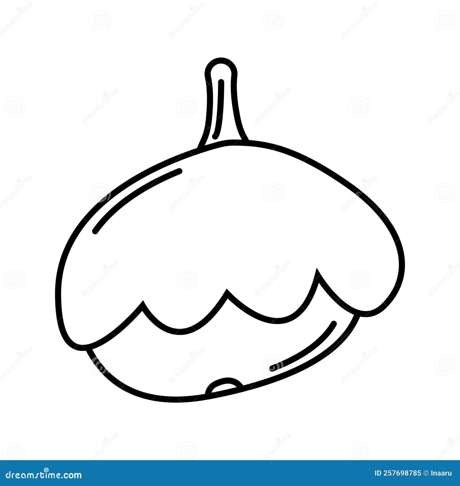 Vector drawing patisson stock vector. Illustration of object - 257698785