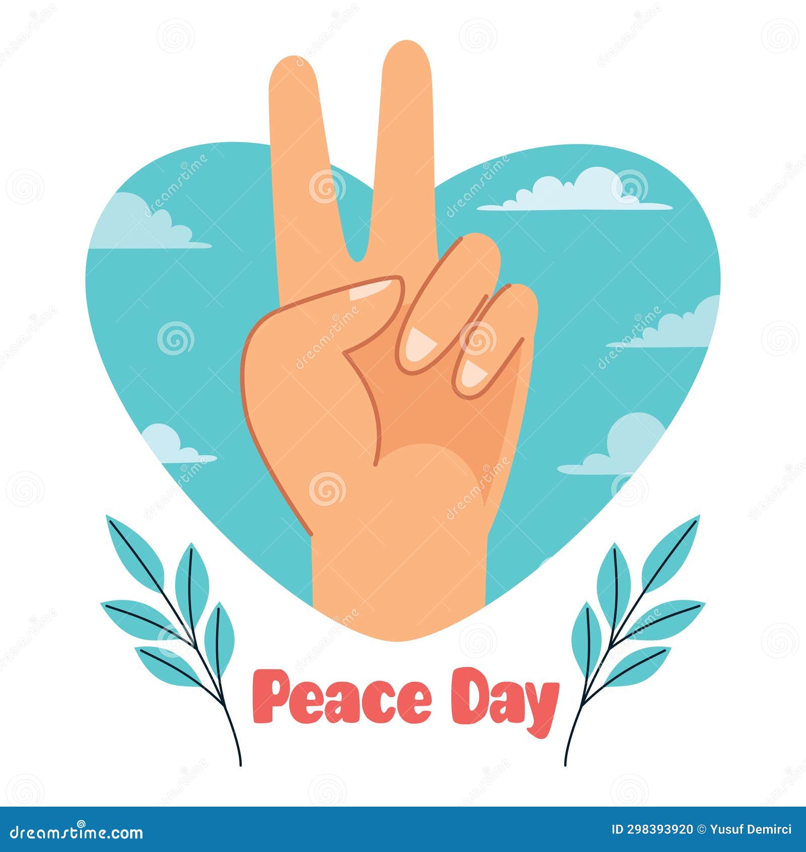 Vector Drawing of Peace Hand Sign Stock Vector - Illustration of hand ...