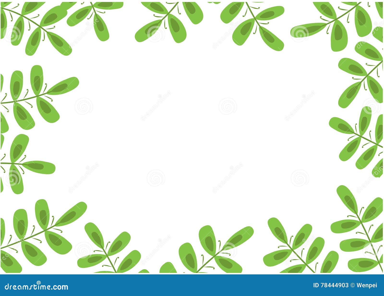 Vector Drawing Plant with Border Stock Vector - Illustration of card ...