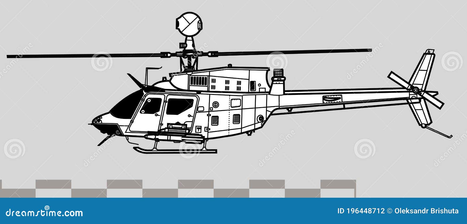 Bell 206 Helicopter Cartoon Vector | CartoonDealer.com #27852105