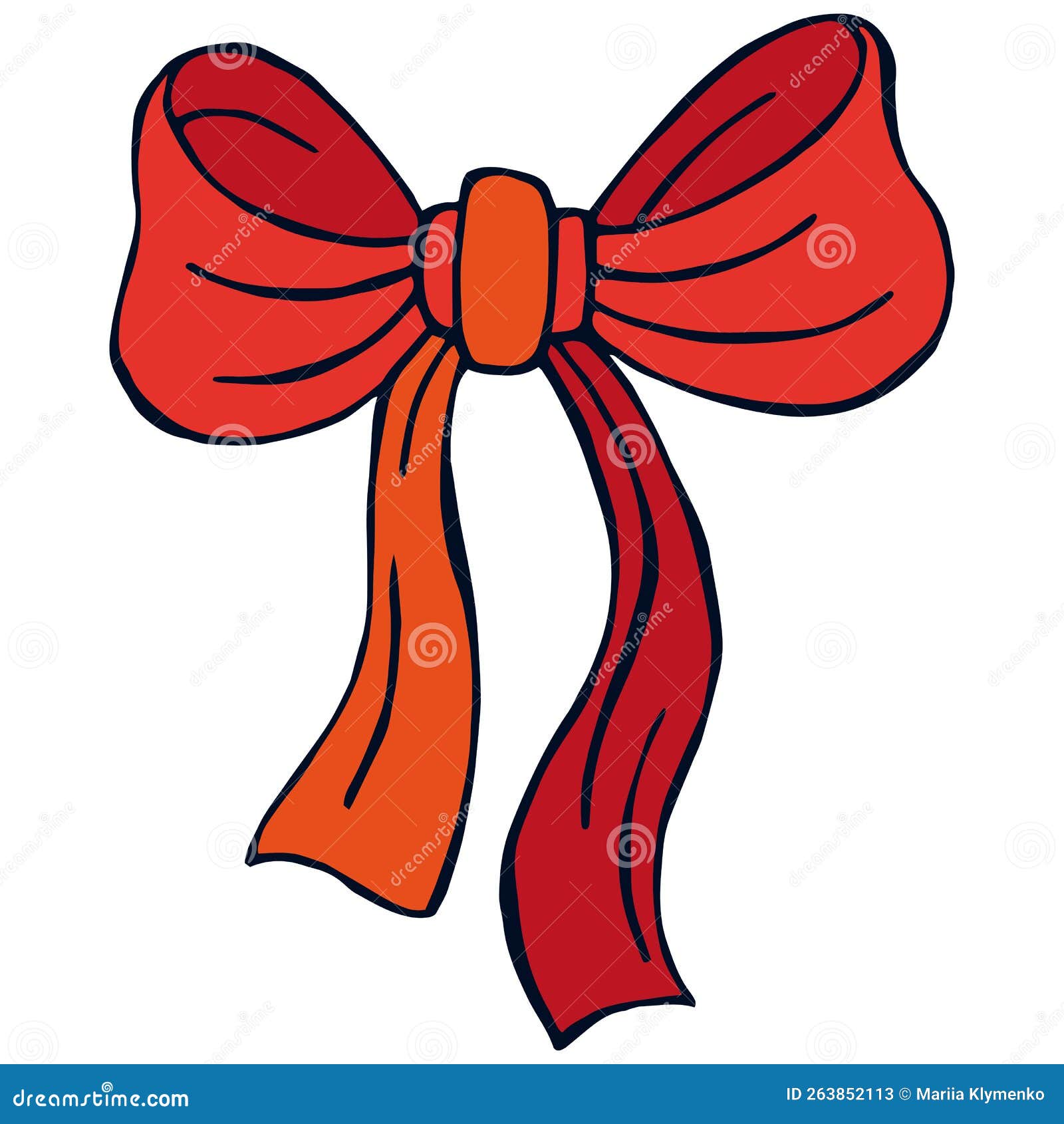 Vector Drawing of a Red Bow Stock Vector - Illustration of gift ...