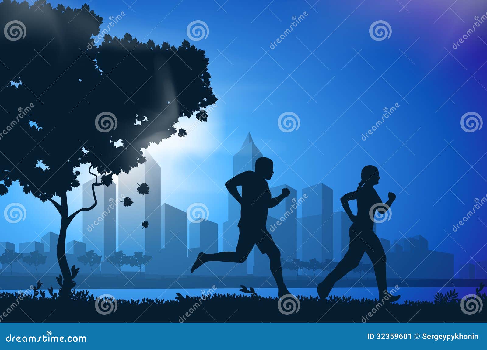 Vector Drawing Running Athletes Stock Vector - Illustration of ...