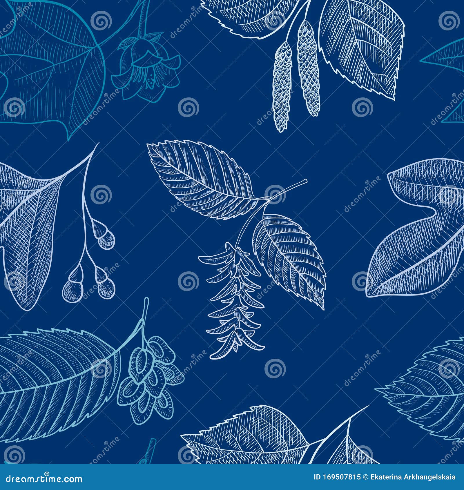 Vector Drawing Seamless Pattern Stock Vector - Illustration of drawing ...