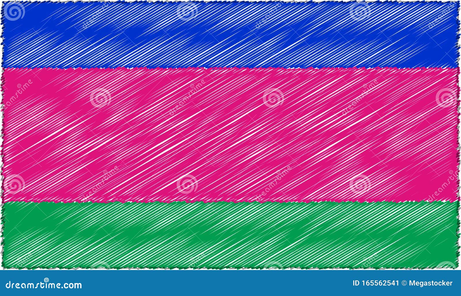 Vector Illustration of Sketch Style Kuban Flag Stock Vector ...