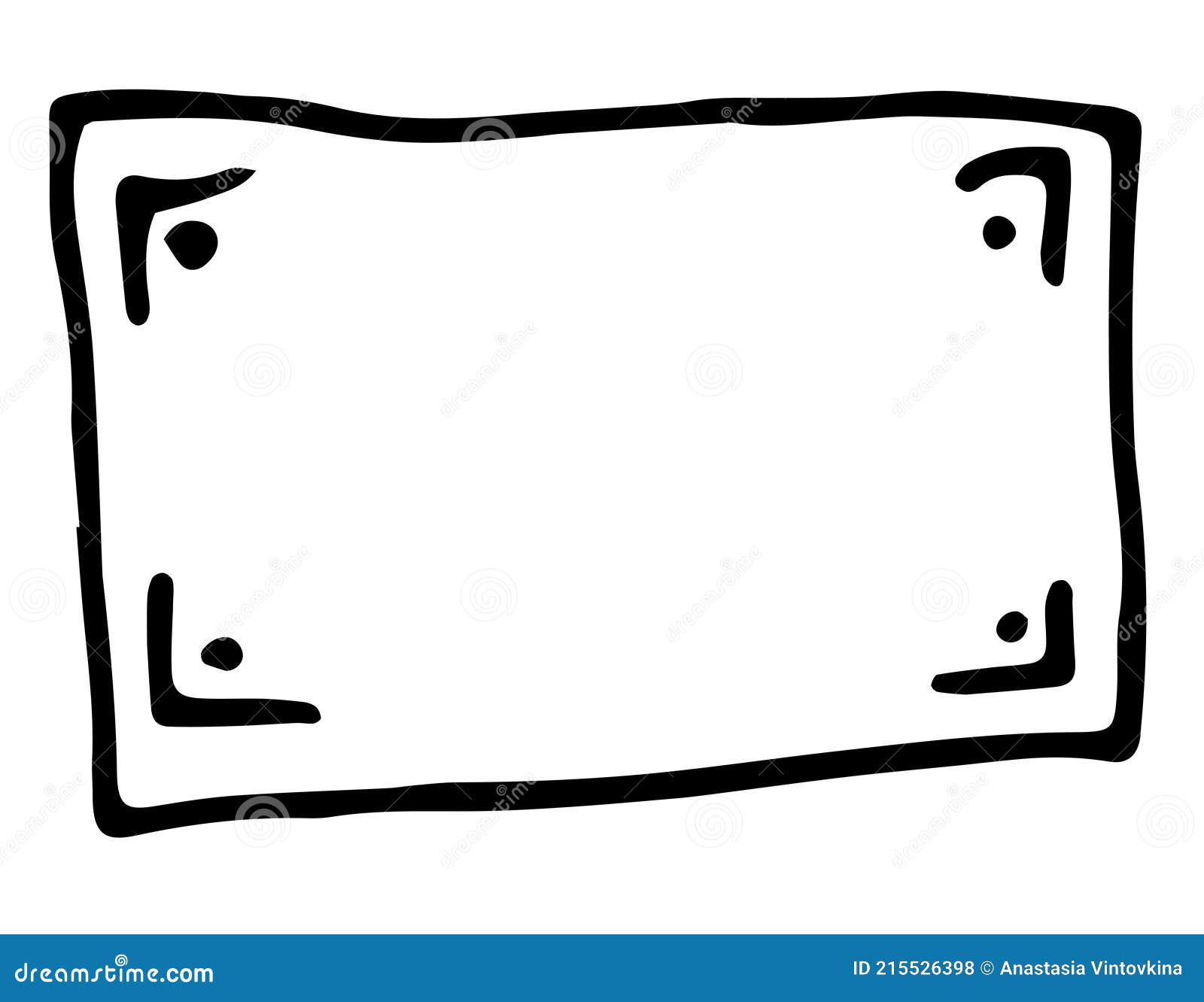 Vector Drawing of a Small Rectangular Frame with Triangular Elements ...