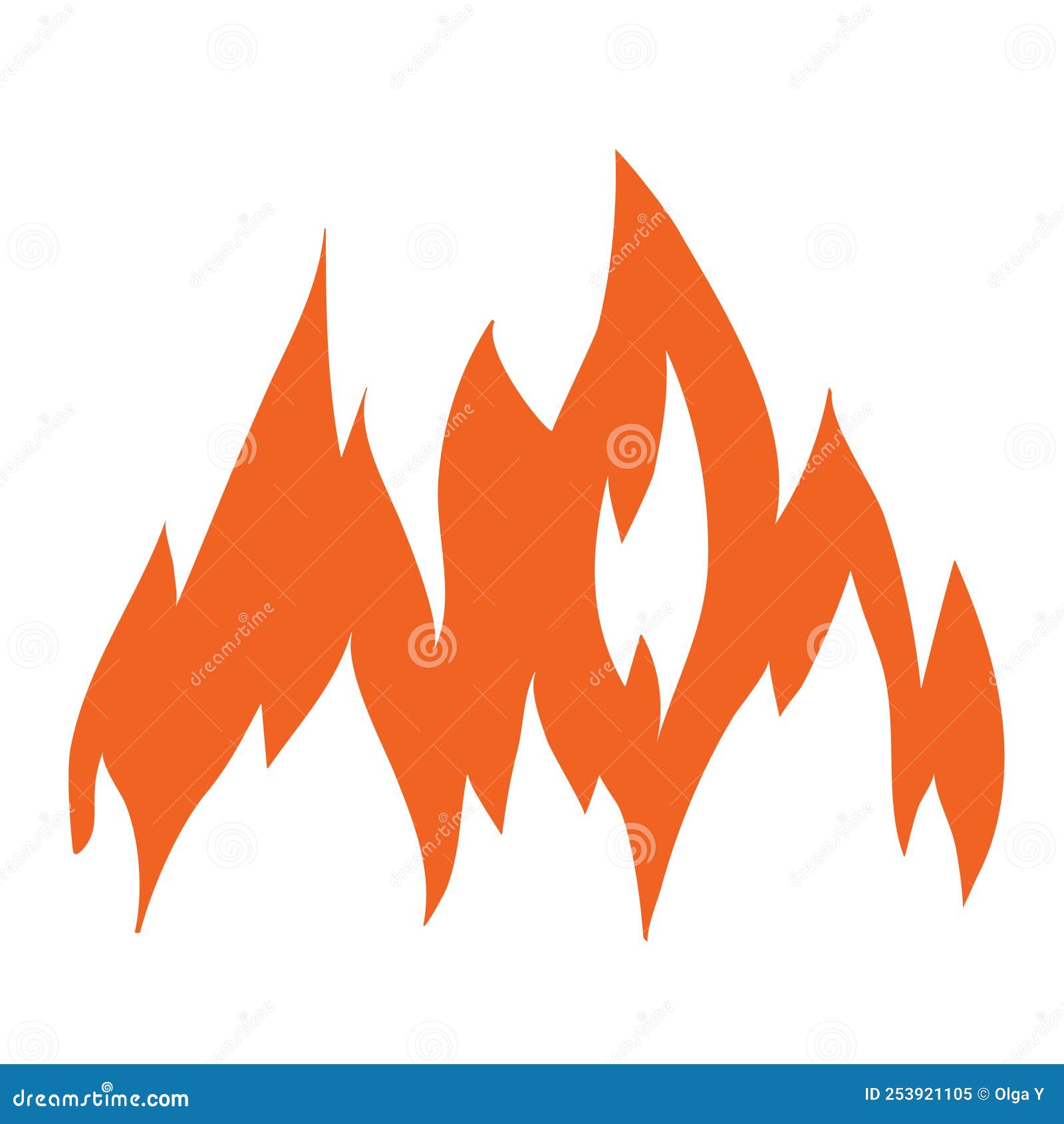 Vector Drawing of a Stylized Flame. Suitable for Logo or Emblem Stock ...