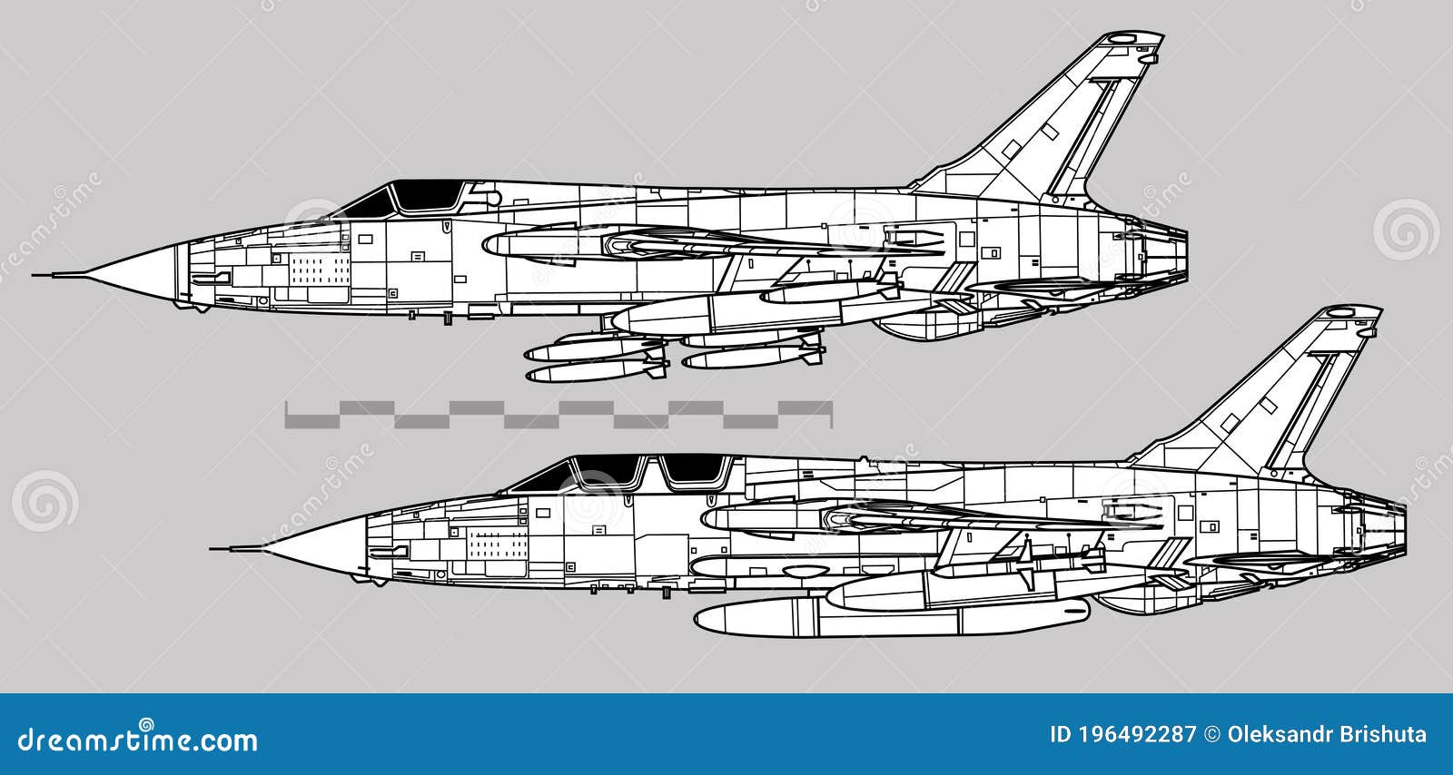 F 105 Thunderchief Blueprint