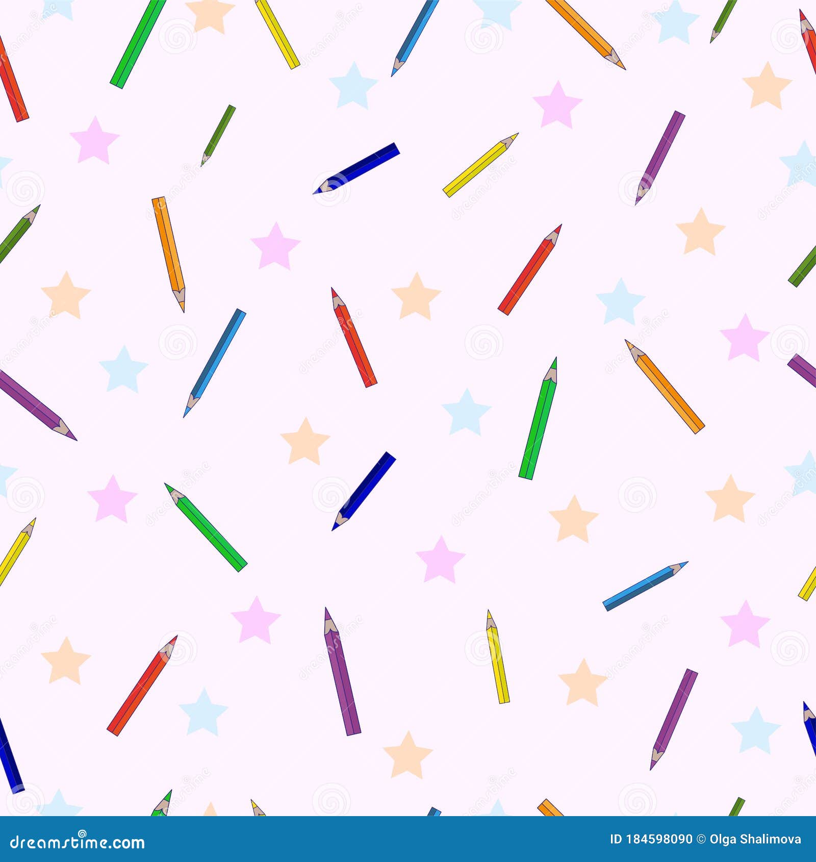 Vector Drawing. Trendy Color Pencil Pattern. Pattern Design. Stock ...