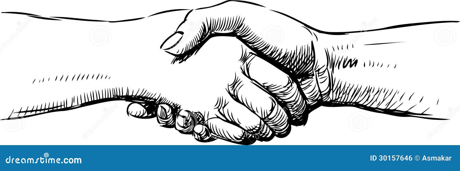 Handshake stock vector. Illustration of partnership, connection - 30157646