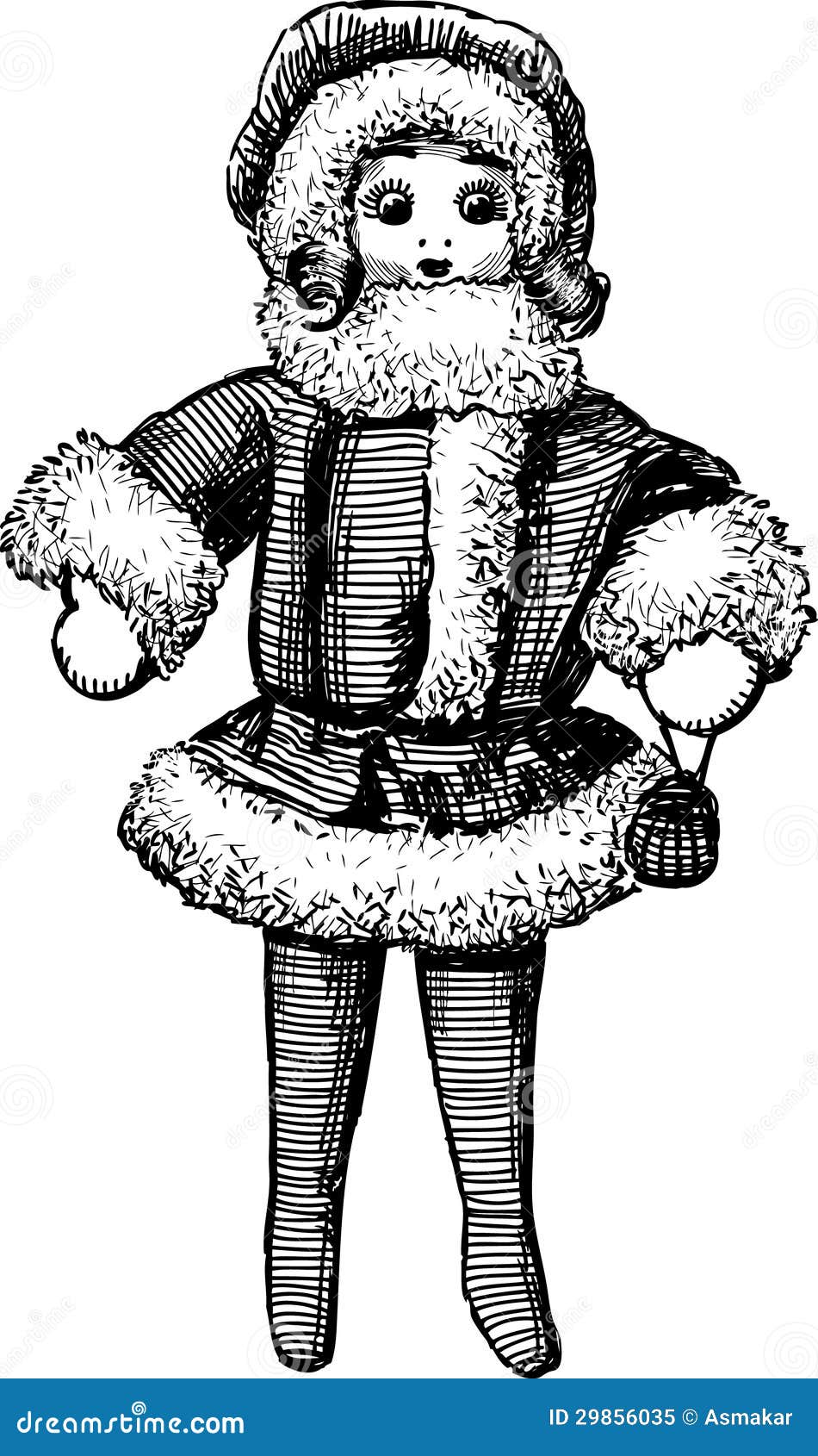 Ancient doll stock vector. Illustration of white, ancient - 29856035