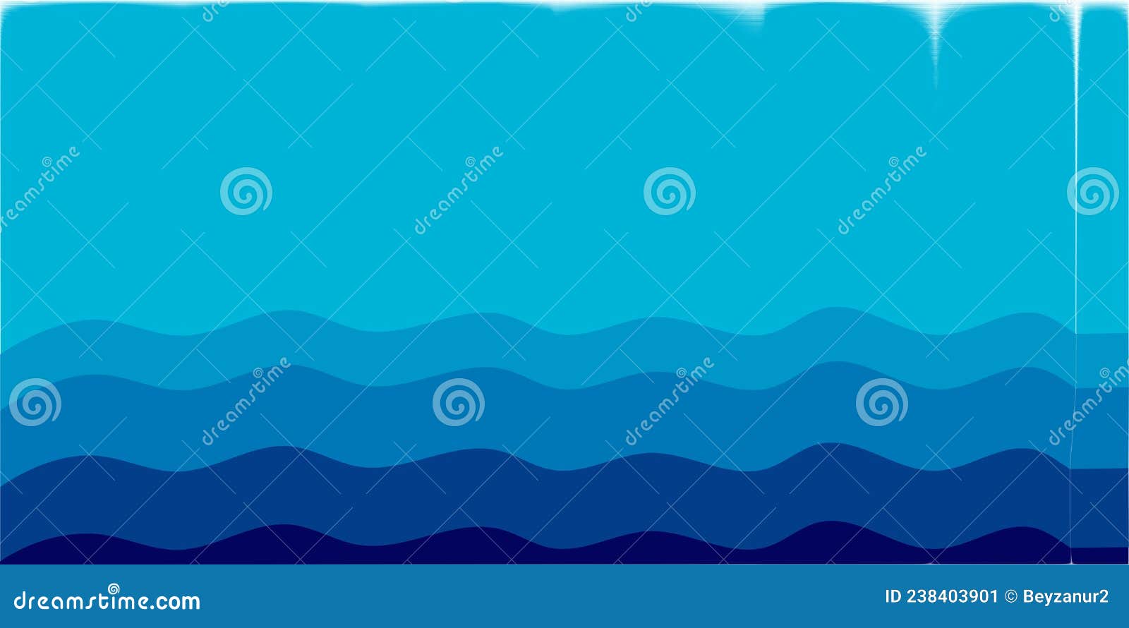Vector Drawing of Waves. Color Image Stock Vector - Illustration of ...