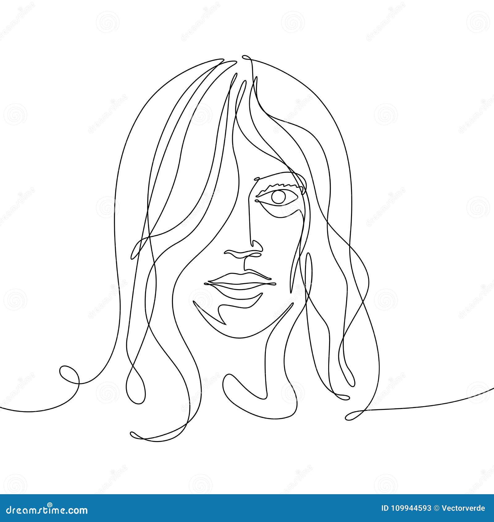 Vector drawing of a woman stock vector. Illustration of female - 109944593