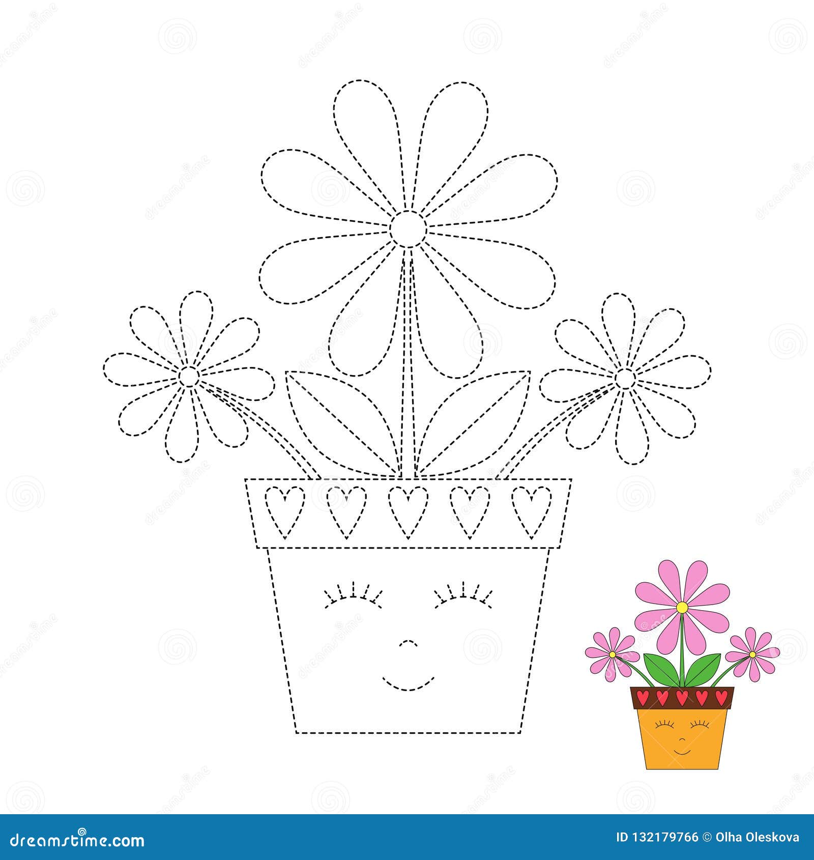 Simple Educational Game with Funny Flowerpot for Toddlers Stock Vector ...