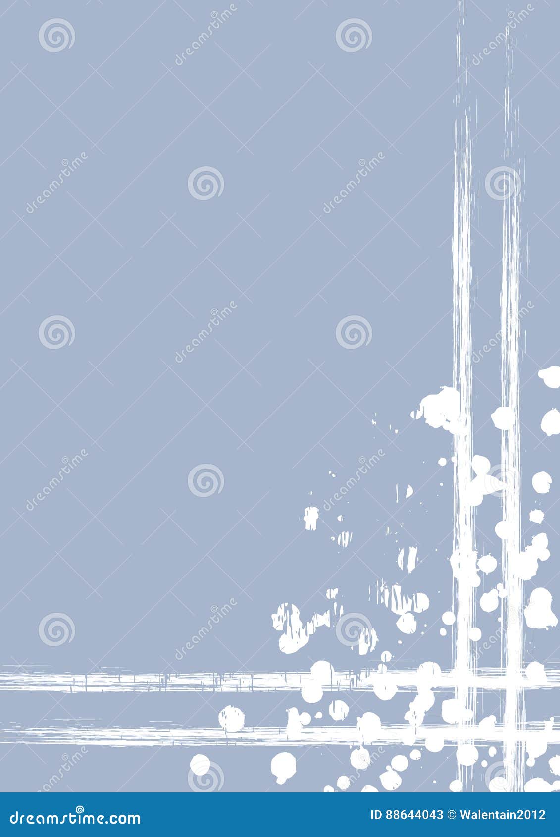 Vector Drawn Background With Frame, Border. Grunge Template With Splash ...