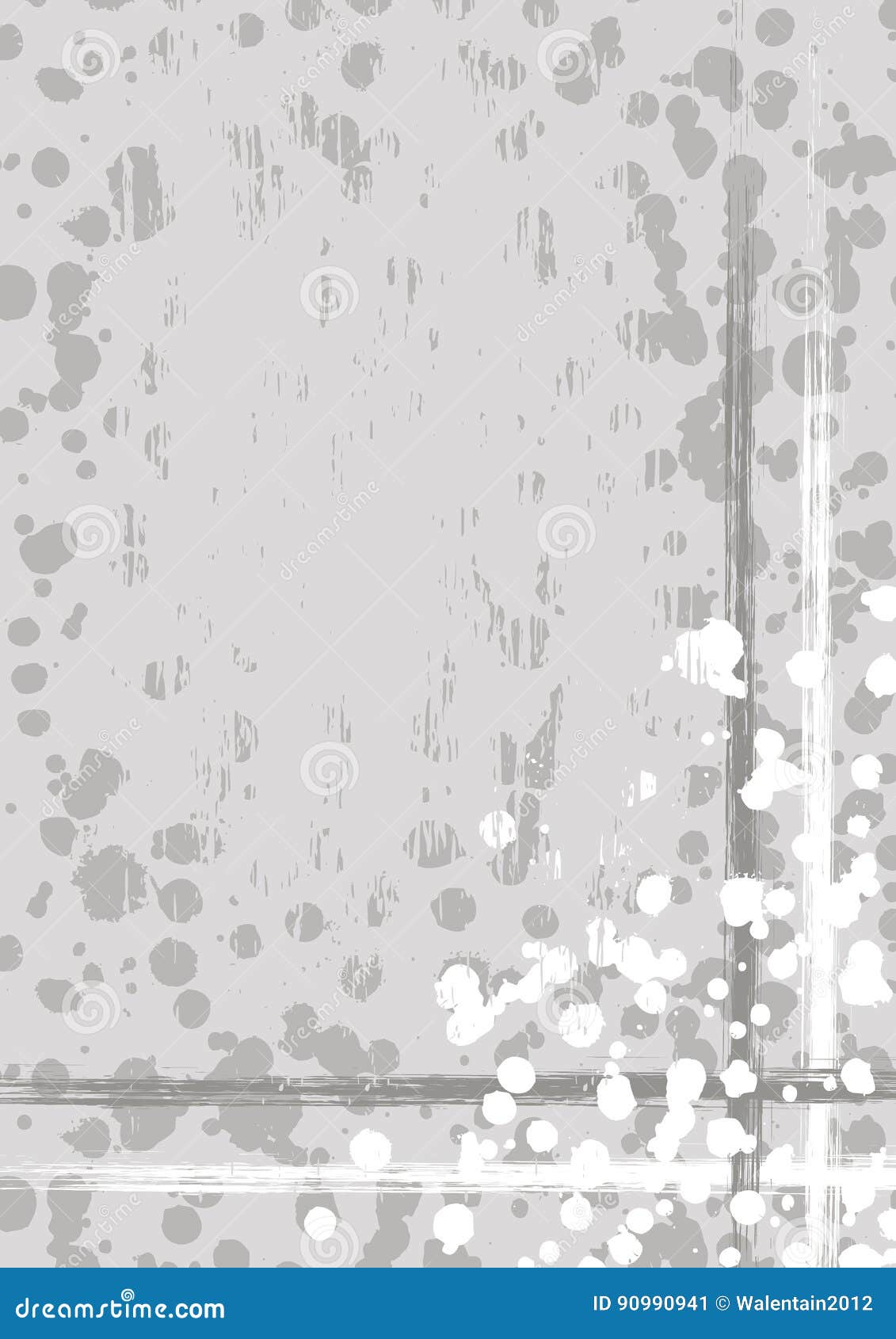 Vector Drawn Background with Frame, Border. Grunge Template with Splash ...