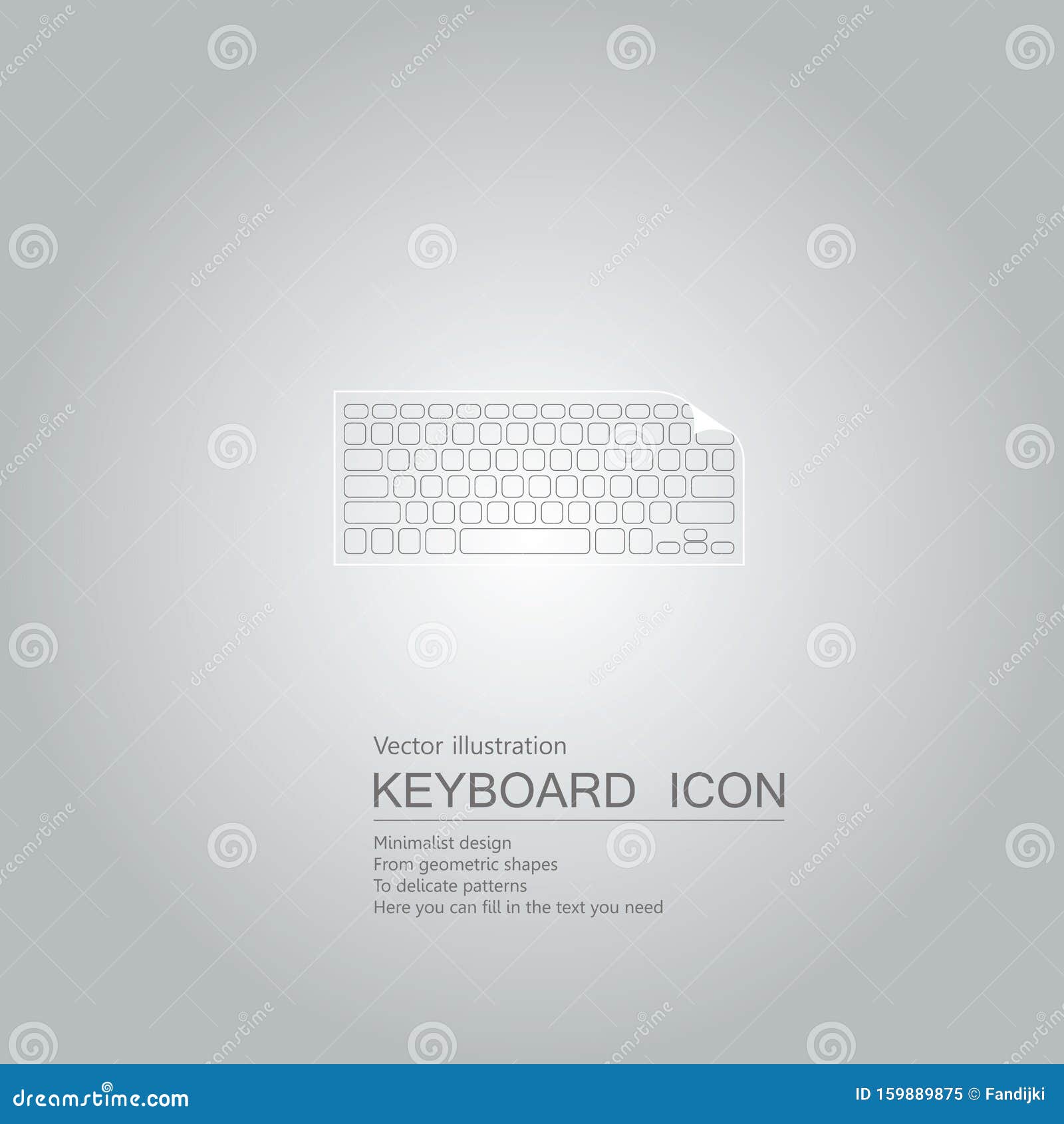 Vector drawn keyboard. stock vector. Illustration of control - 159889875