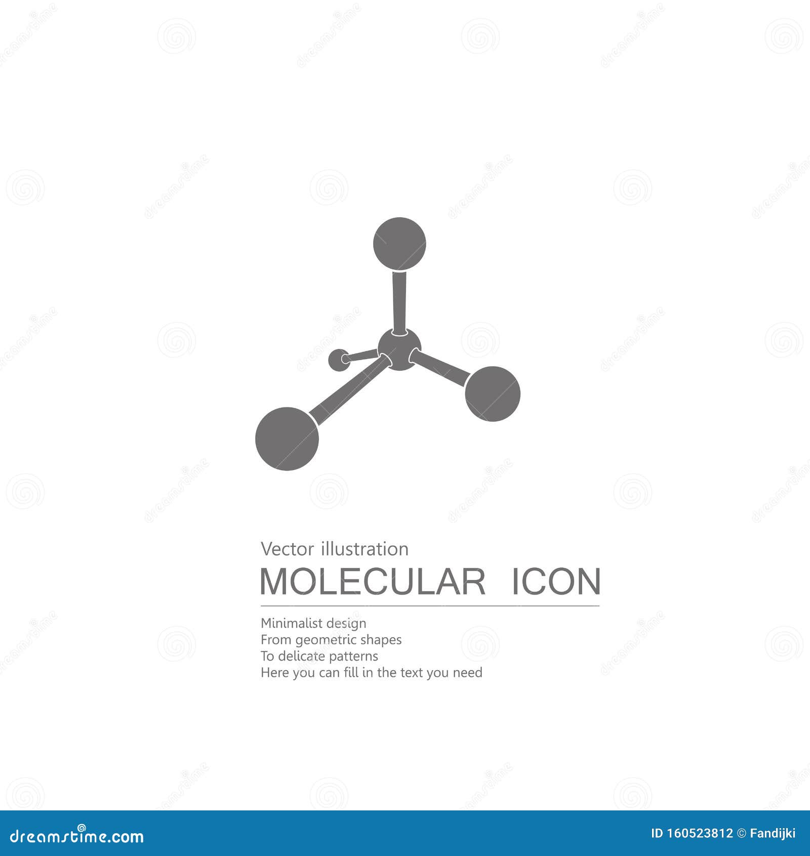 Vector Drawn Molecular Structure. Stock Vector - Illustration of sphere ...