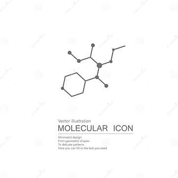 Vector Drawn Molecular Structure. Stock Vector - Illustration of design ...