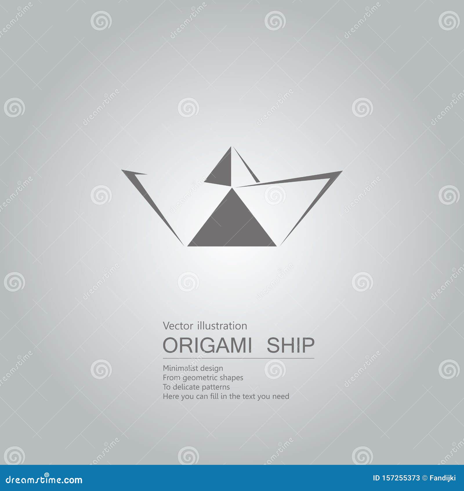 Vector drawn paper boat. stock vector. Illustration of folded - 157255373