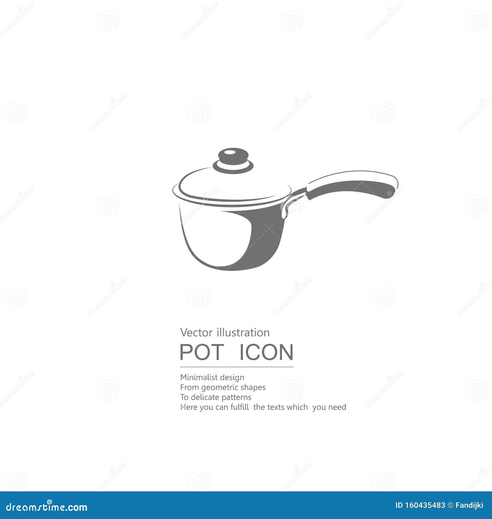 Vector drawn pot. stock vector. Illustration of cooking - 160435483