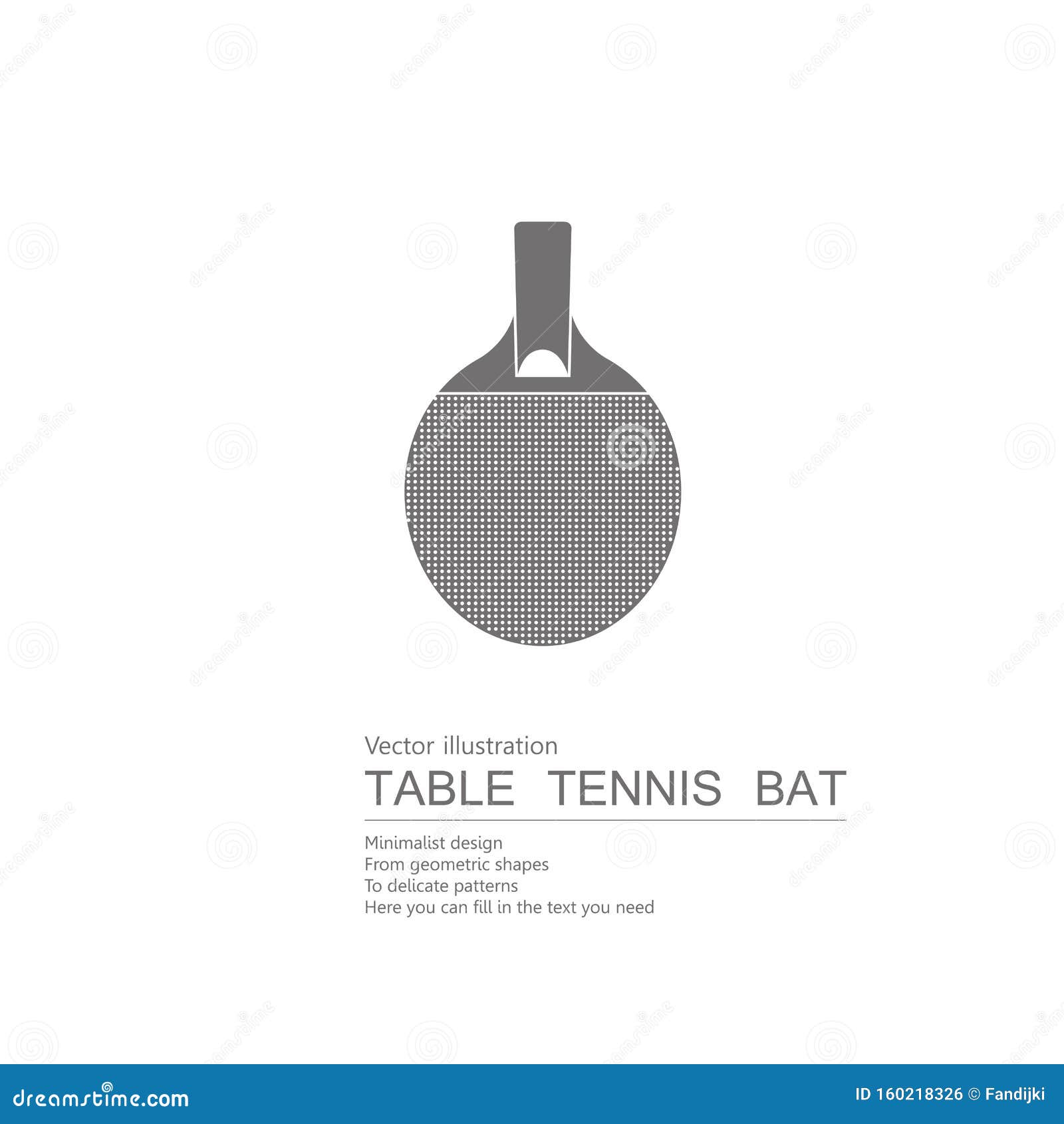 Vector Drawn Table Tennis Bat. Stock Vector - Illustration of business ...
