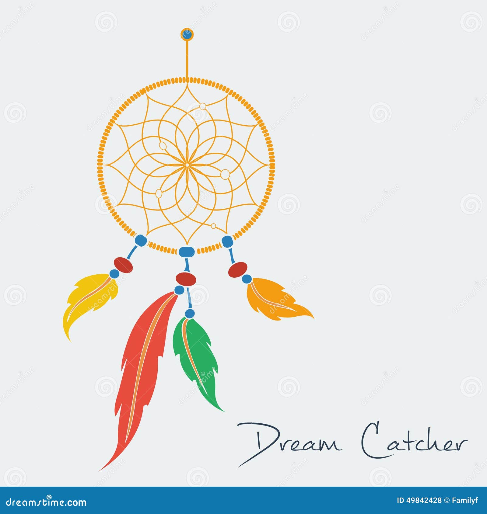 Vector dream catcher color stock vector. Illustration of aztec - 49842428