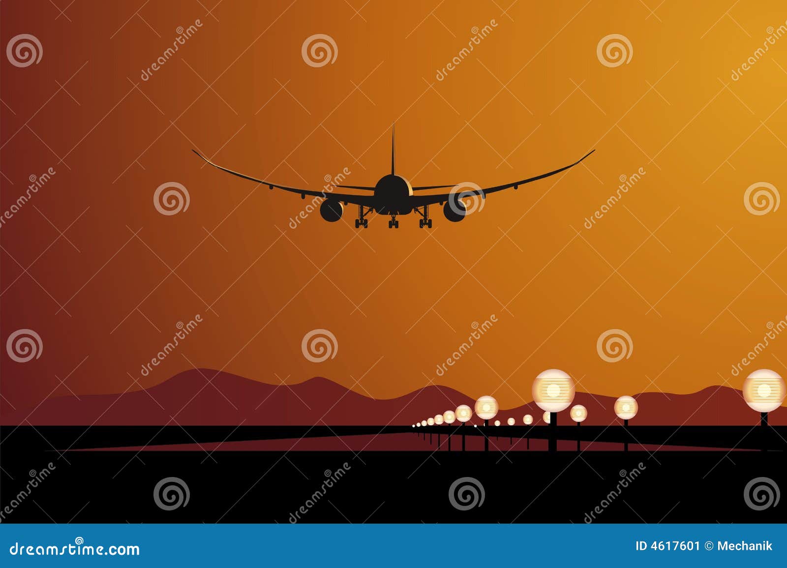 Boeing 787 Dreamliner. Passenger Airliner Taking Off. Vector Drawing ...