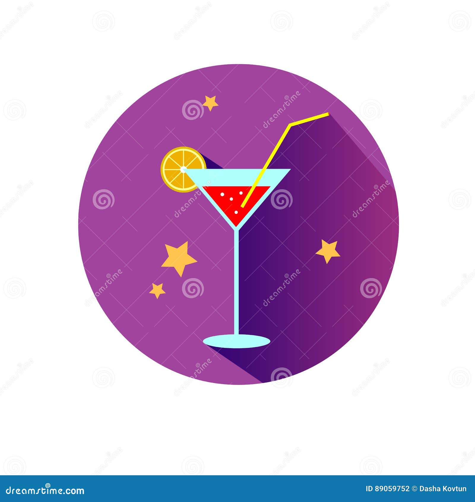 Vector Drink Cocktail Glass Bar Alcohol Stock Vector - Illustration of ...