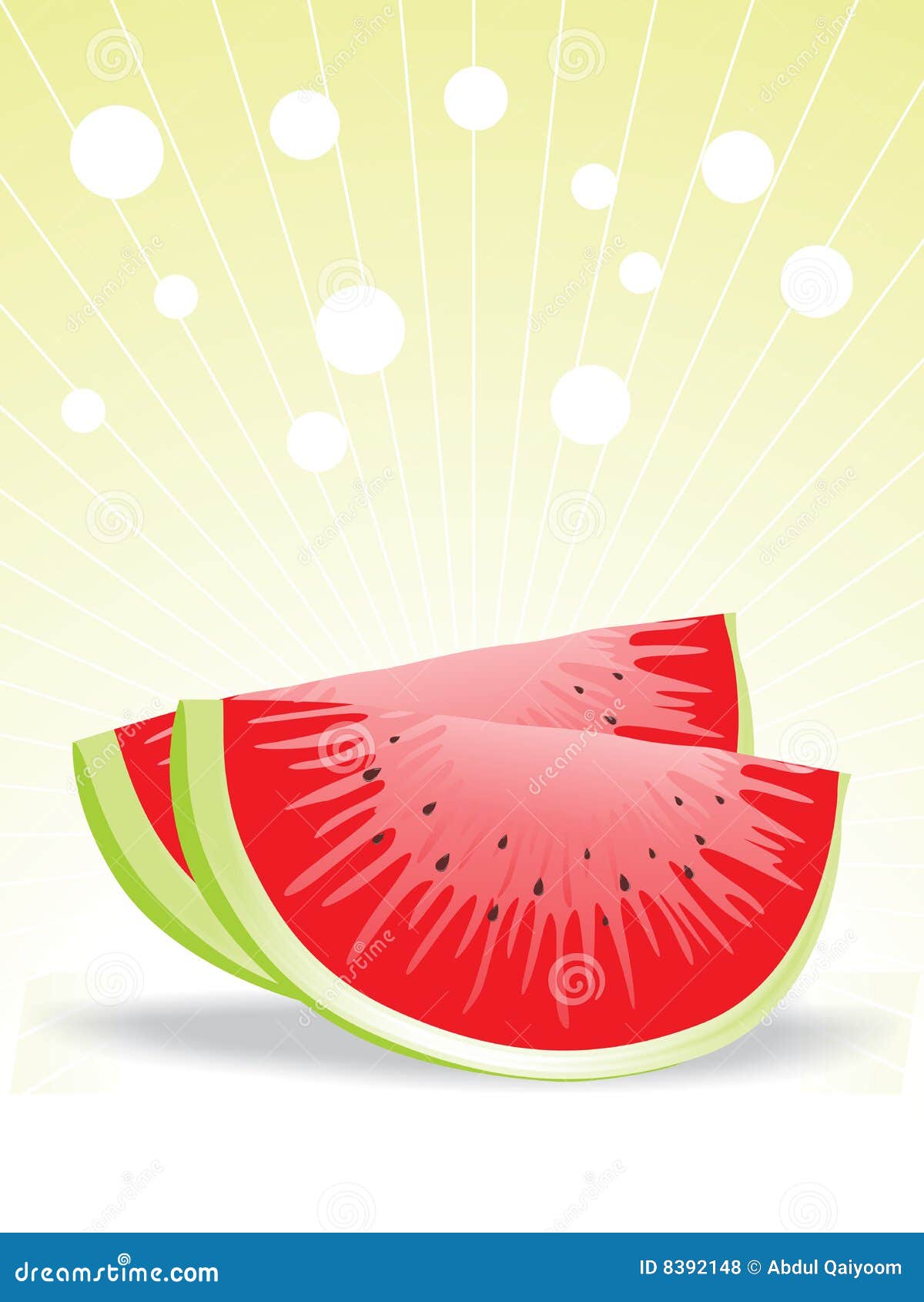 Vector Dripping Wet Watermelon Stock Illustration - Illustration of ...
