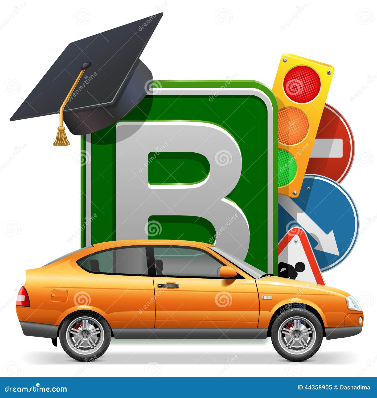 Driving School Isometric Flowchart Cartoon Vector | CartoonDealer.com ...