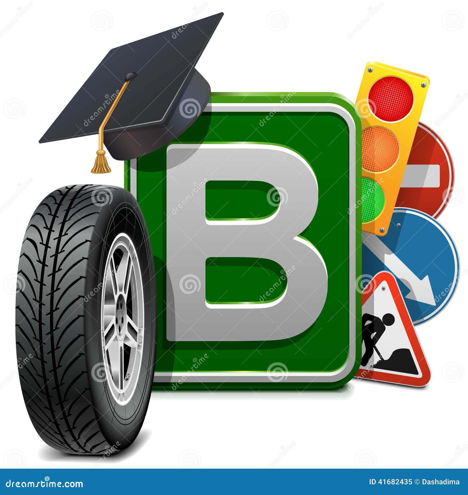 Driving School Isometric Flowchart Cartoon Vector | CartoonDealer.com ...