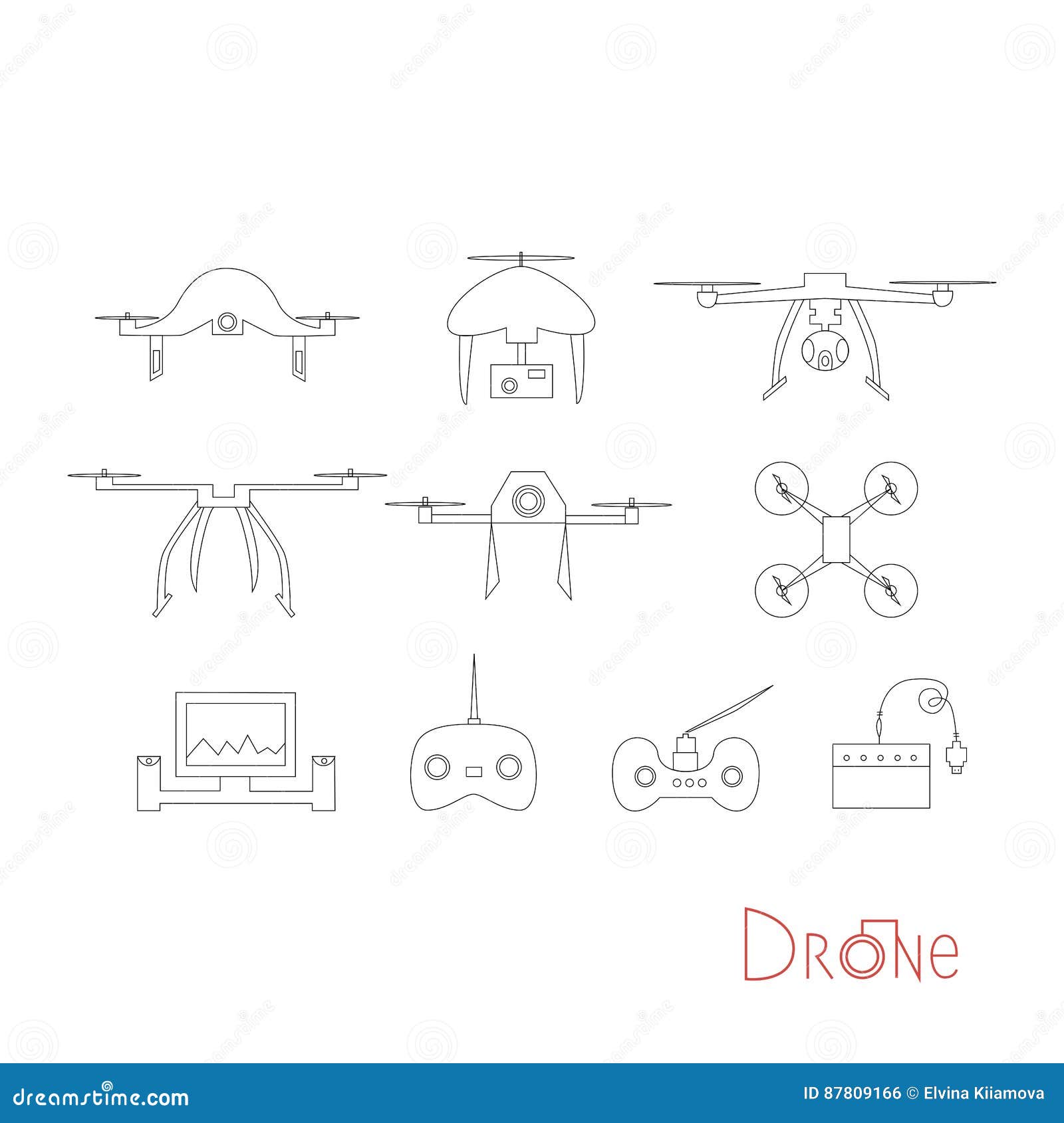 Drone Icons Vector Illustration | CartoonDealer.com #72756502