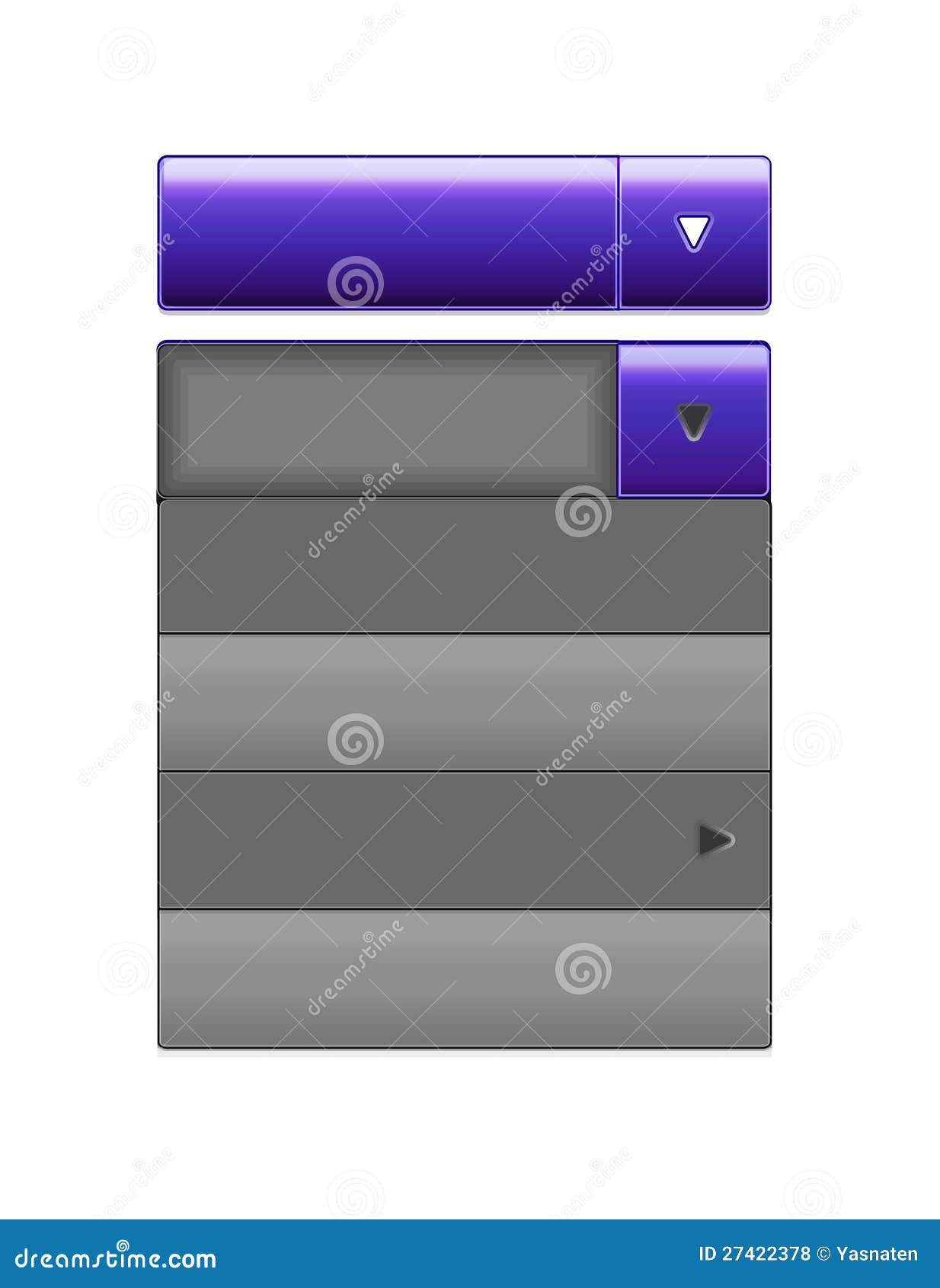 Vector drop-down menus stock illustration. Illustration of mail - 27422378